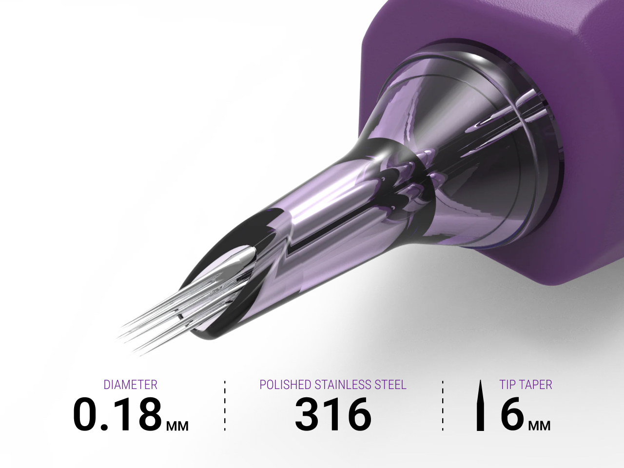 3 Round Liner - 3RL/3 Triangle Hybrid Needles - Grip Needles